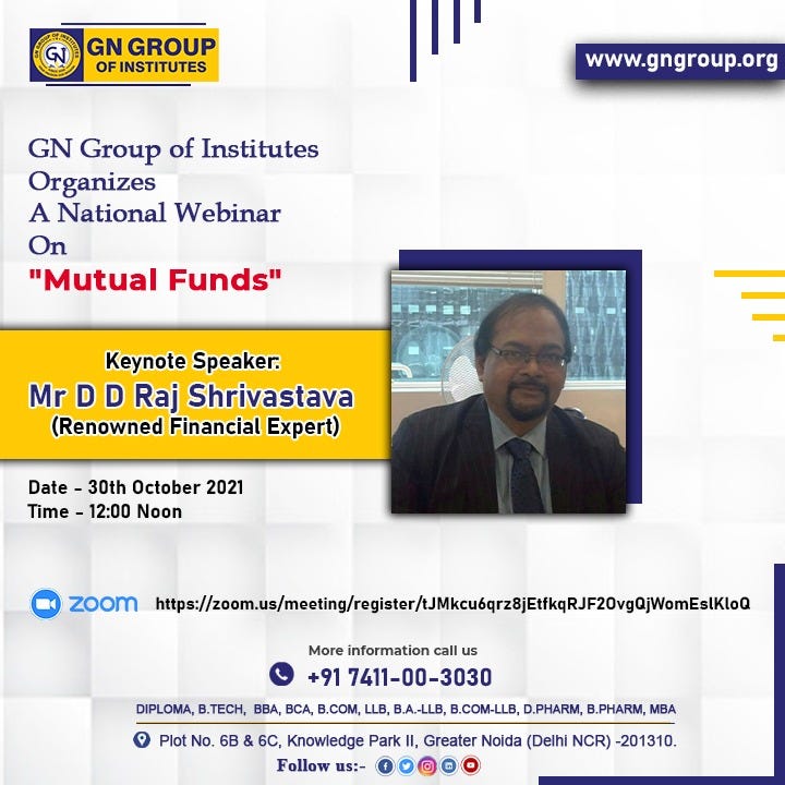 GN Group of Institutes Organizes A National Webinar On “Mutual Funds ...