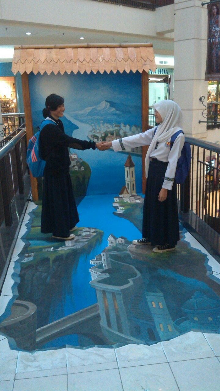 Mural 3D lantai Keren. Mau tempat tinggal kamu terlihat… | by Putri ...