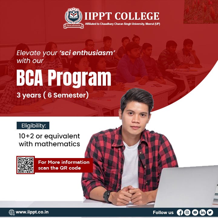 Admission now open for our prestigious BCA course at IIPPT College. - IIPPT College - Medium