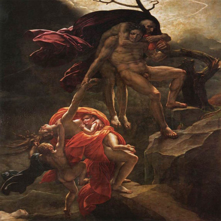 In this 18th century painting by Anne- Louis Girodet, The Deluge, a ...