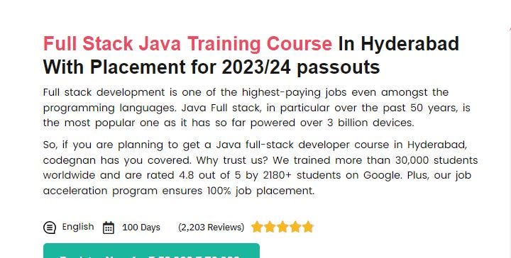 Codegnan Full Stack Java Training Course In Hyderabad By Uppugundla Sairam May 2024 Medium