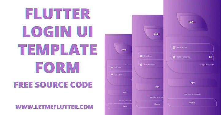 Awesome Flutter Login UI Form Template | by Zeeshan Ali | Medium