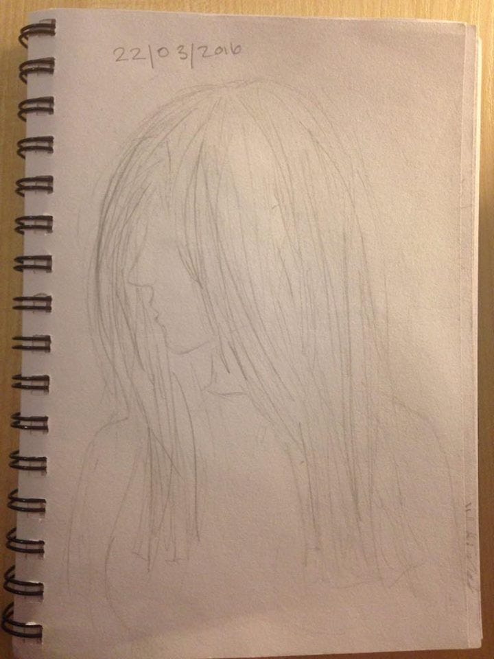 Quick Sketches Quick Drawing Of A Woman On The Bus | By Amy Hubbard