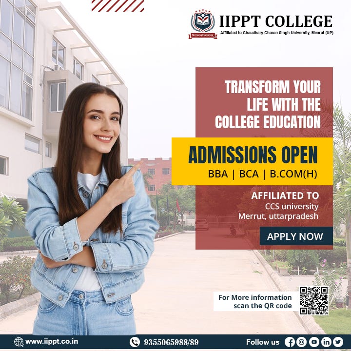 Admission now OPEN at IIPPT College. Pursue your dreams with our top-notch programs: BBA, BCA ...