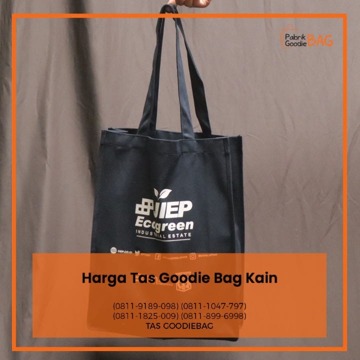 Harga Tas Goodie Bag Kain - Toko Kain Goody Bag Polos - Medium