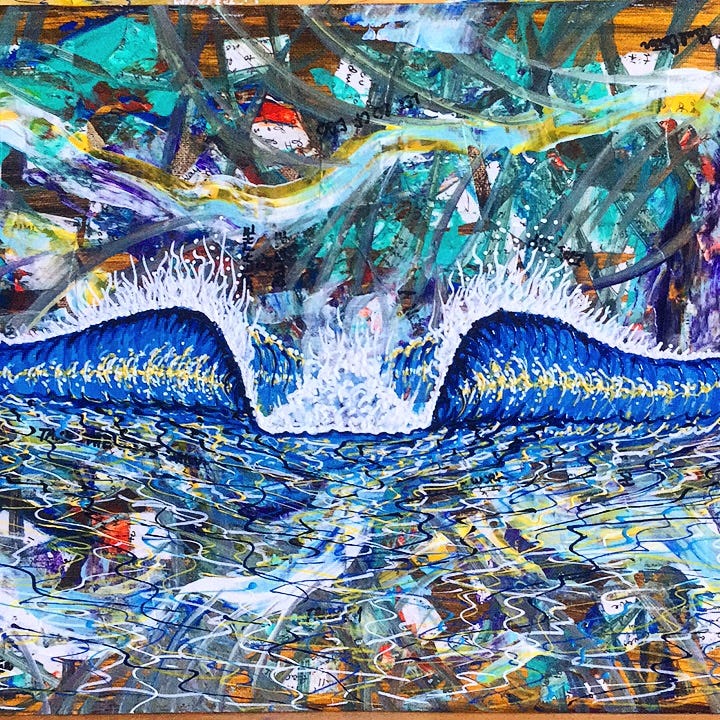 Waves of change. A abstract painting from the past to… | by Paul Carter ...