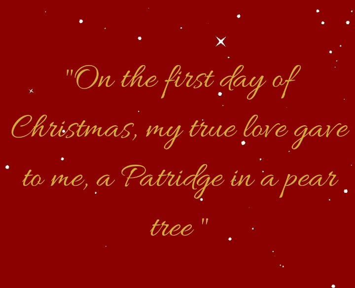 The first day of Christmas. A Patridge in a pear tree | by ...