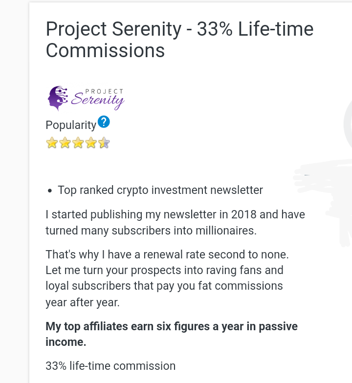 Project Serenity - 33% Life-time Commissions | by Soewito Wb | Medium