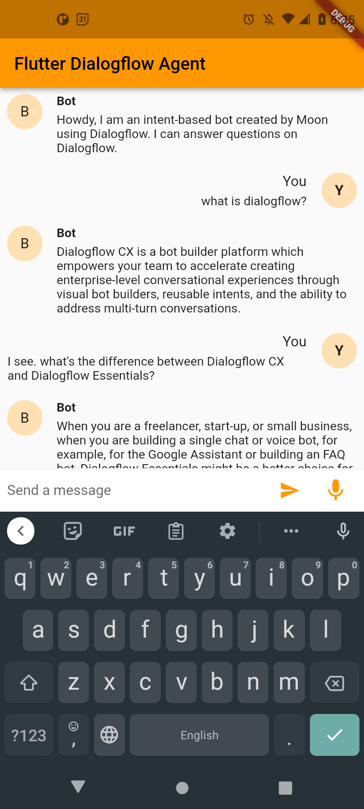 A Voice Bot Mobile App. Dialogflow In Flutter | by Moon | Medium