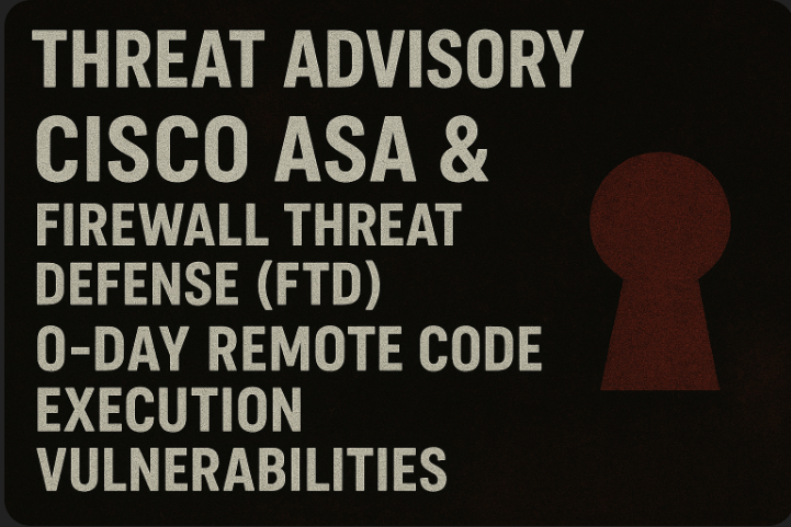 Cisco ASA & Firewall Threat Defense (FTD) 0-Day Remote Code Execution ...