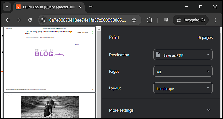 XSS Part — 8 : DOM XSS in jQuery selector sink using a hashchange event ...