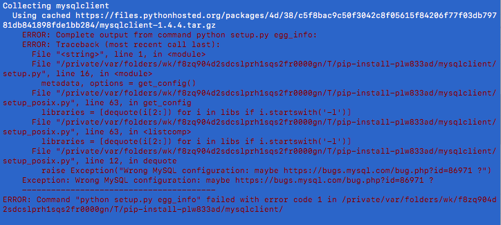 Python Mysqlclient Package Installation Failed On Mac Os By Isna Rahmatul Khoir Medium