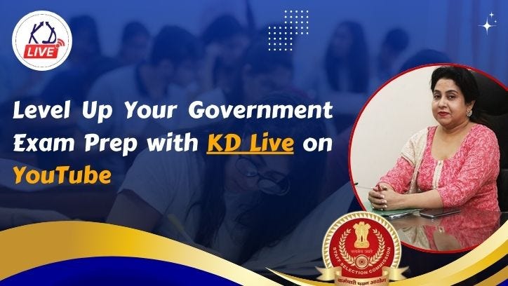 Level Up Your Government Exam Prep with KD Live on YouTube! | by KD ...