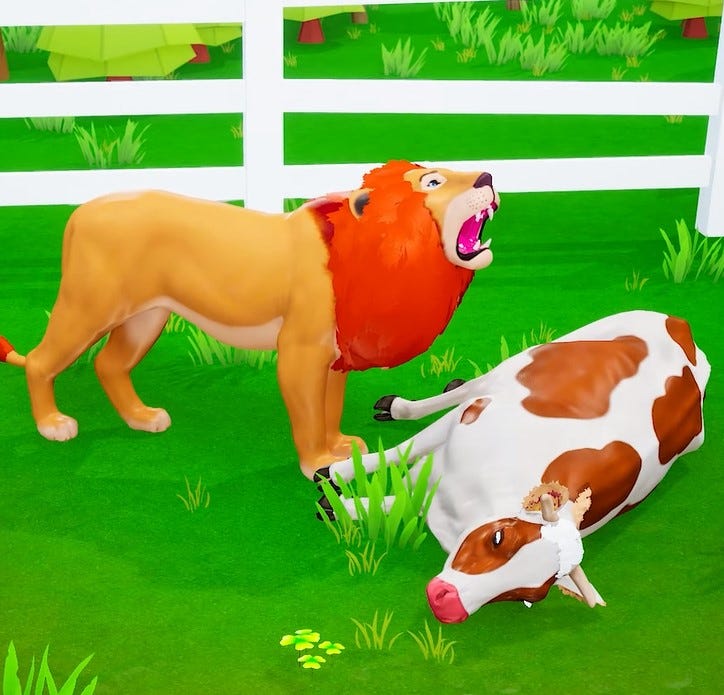 Funny Zombie Cow Attacks Lion | Zombie Cow Videos | Wild Animals ...