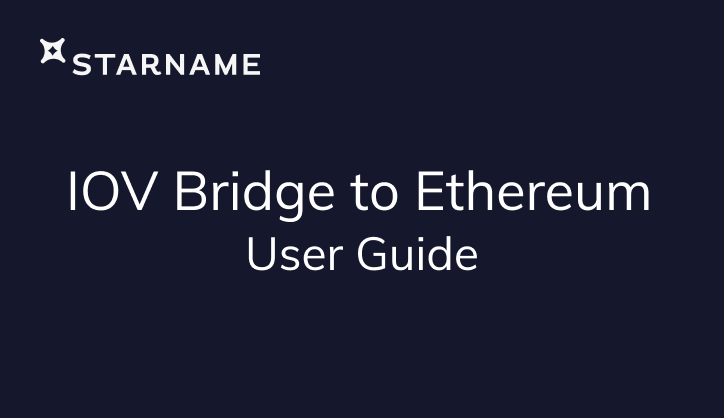 IOV Bridge to Ethereum — User Guide | by Benjamin Simatos | Medium