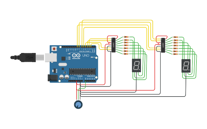 Two-digit number display with Seven-Segment display, CD4511 and ...