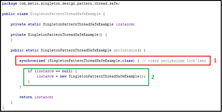 Singleton Design Pattern-Thread Safe (Tasarım Örüntüsü) | by Metin ...