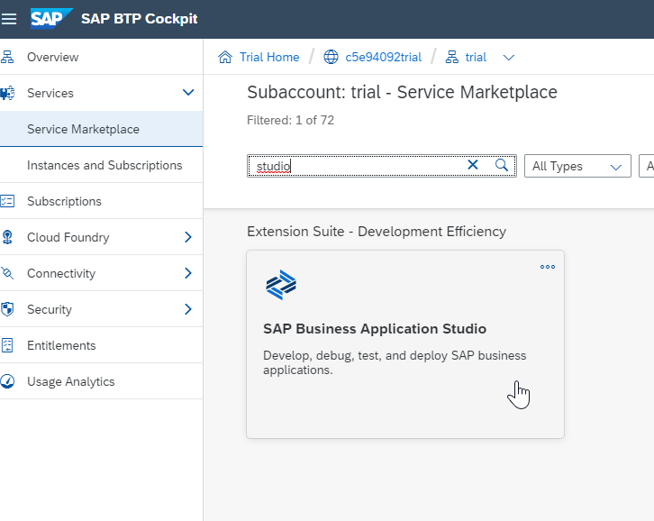 Práctico Desarrollo UI5/BTP: Suscripción a SAP BAS— SAP BTP Spain | by ...