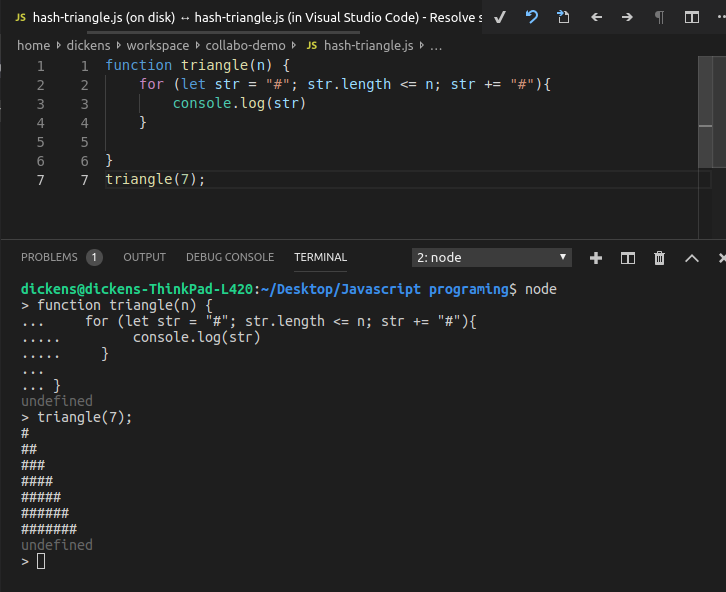 How To Print A Triangle Formed Of Using JavaScript By Dickens How To Print A Triangle Formed Of Using JavaScript By Dickens