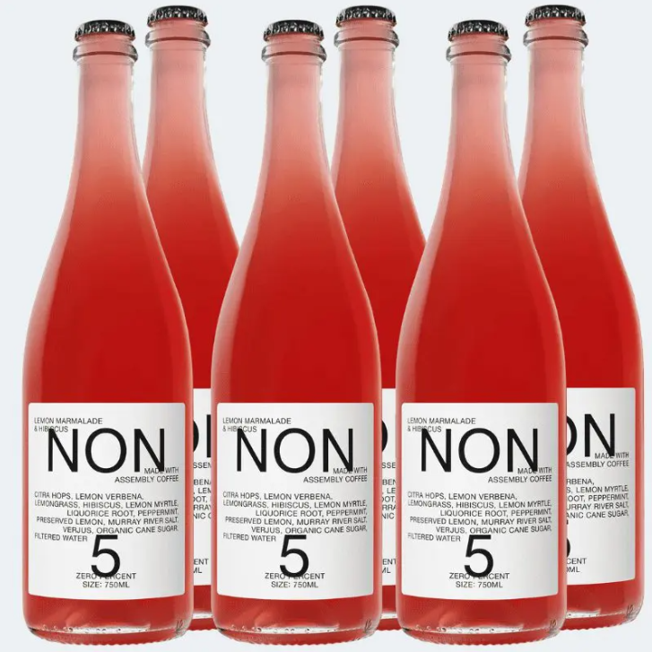 NON 5 Lemon Marmalade & Hibiscus Non-Alcoholic Wine Alternative (6 Pack ...