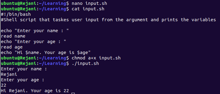 Day 4 : Shell scripting. Here is the summary of the Day 4 of… | by Rejani | Medium