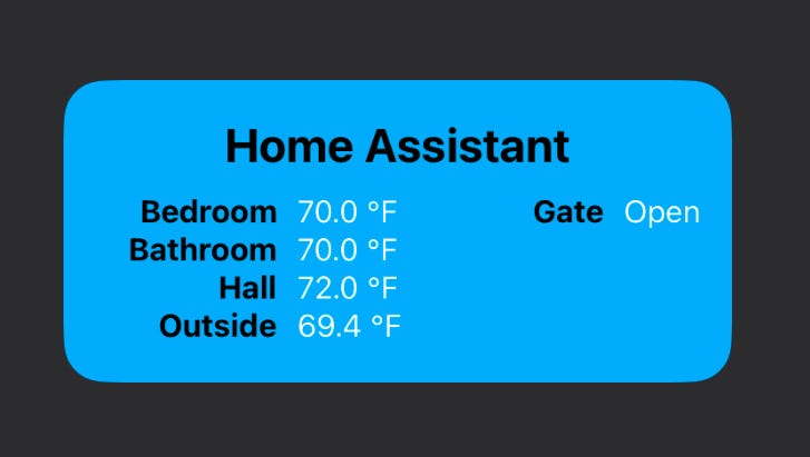 Home Assistant Widgets with Scriptable | by Nowhere Man | Medium