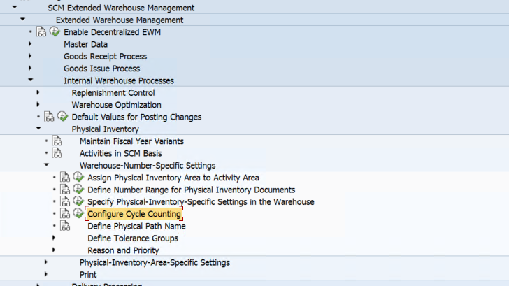 SAP EWM Part 26: Setting Up Cycle Counting Process for Physical ...