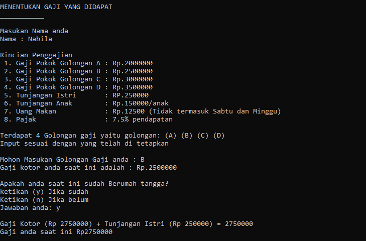 Sistem Penggajian Menggunakan Program C++ | by Nabila Ismiyati ...