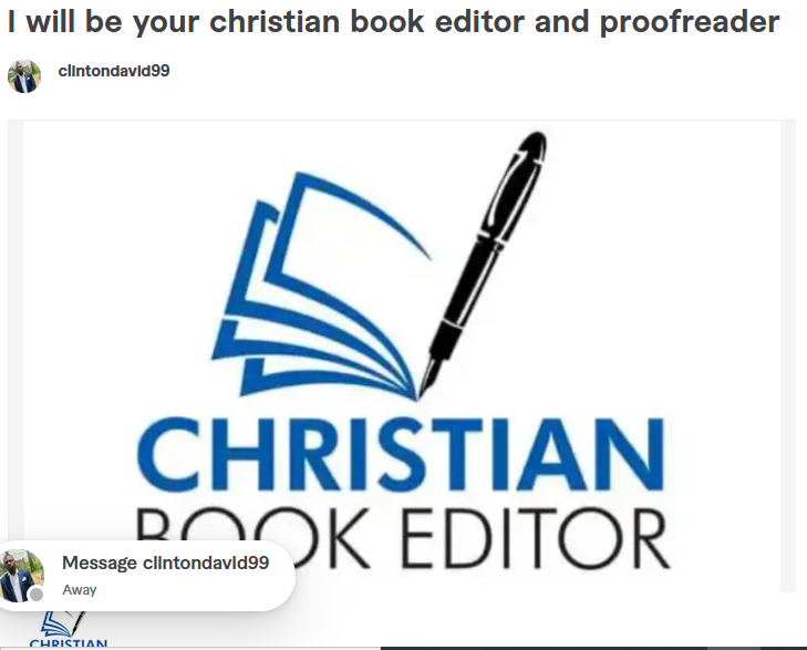 Christian Book Editors and Proofreaders on Fiverr That Will Whoa! You ...
