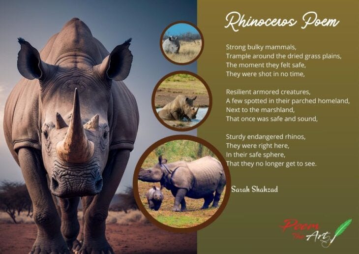 Rhinoceros Poem. Animal Poems, Free Verse Poem, Poem on… | by Farhan ...