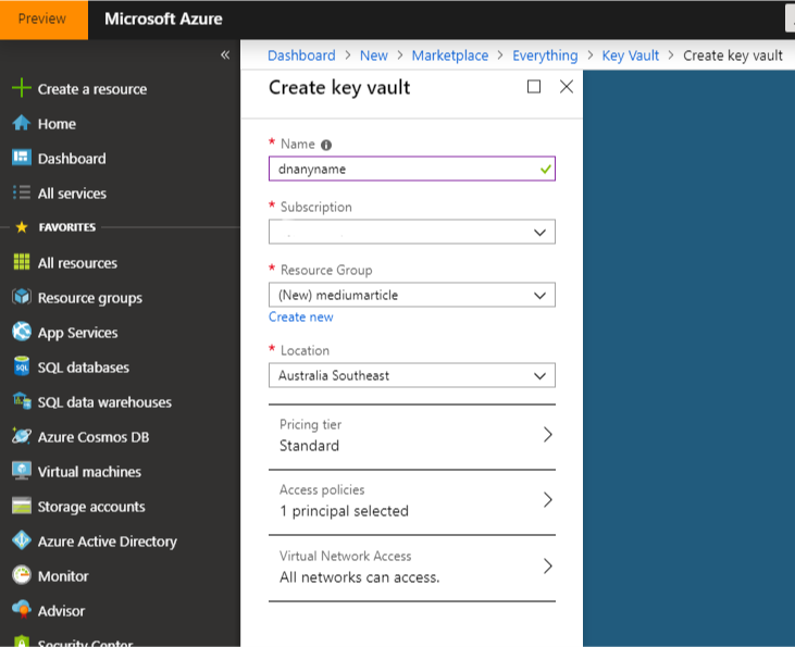 Adding KeyVault to an ASP.NET Core application | by Darren Neimke | Medium