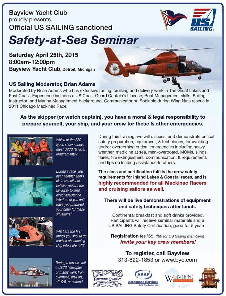 Door prizes for Safety at Sea Seminar | by Sailing Great Lakes | Medium