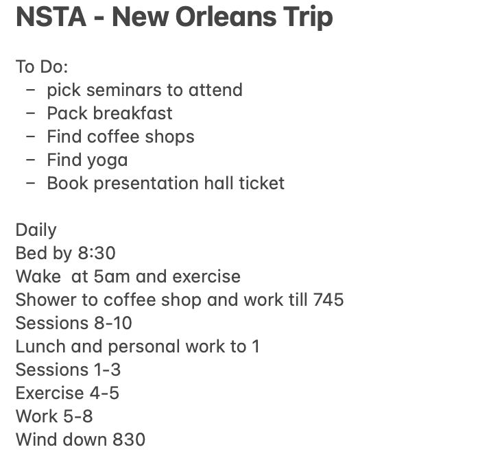 Optimizing My NSTA National Conference Experience: Structuring My Day ...