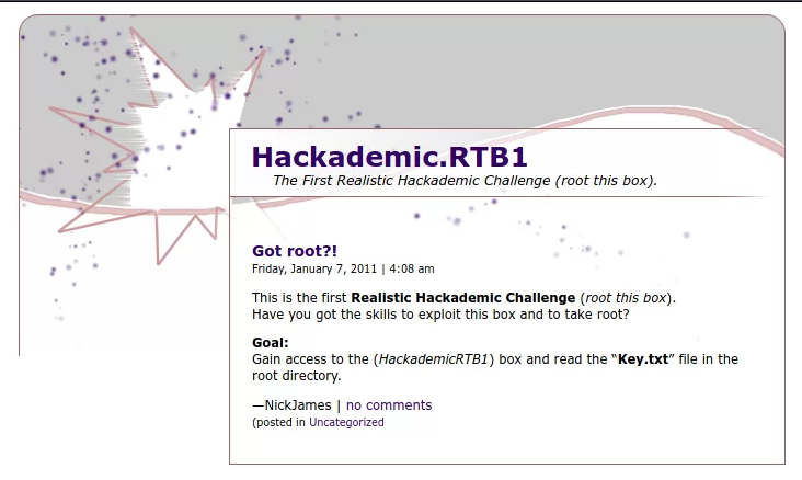 Hacking Hackademic RTB1: Full Walkthrough to Root | by Regan Temudo | System Weakness