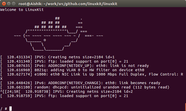Getting started with LinuxKit and Moby Project | by Aishik Saha | Aishik Saha | Medium