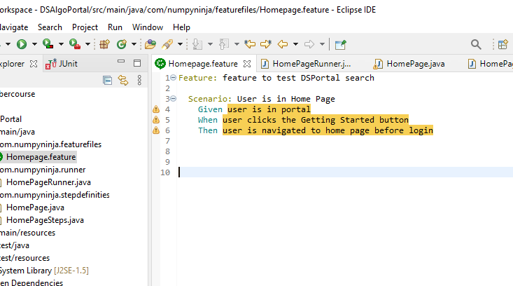 How to create the first Feature and step definition file. | by Sandhya ...
