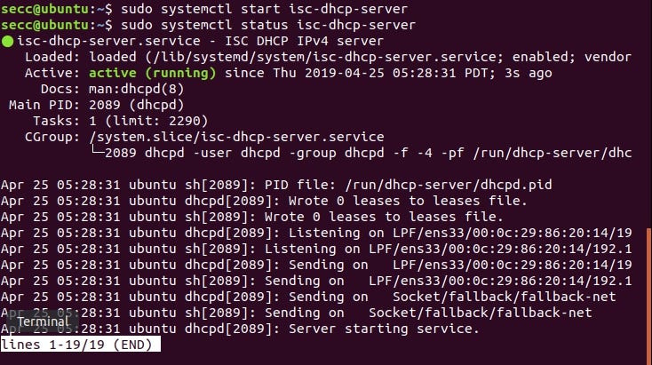 How to Install DHCP Server in Ubuntu Server 18.04.2 LTS | by Chonnikan ...