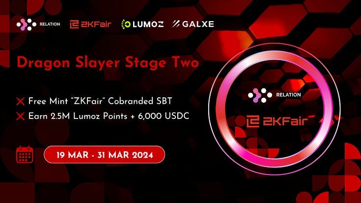 Relation 账户快速入门指南(Alpha版). 从3月19日至3月31日，Relation参与了Lumoz X ZKFair… | by 𝕯𝖎𝖑𝖔𝖗𝖎𝖘 | Mar, 2024 | Medium