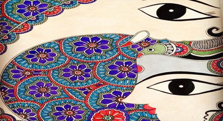 The Techniques and Colours Used In Madhubani Paintings | by Penkraft ...
