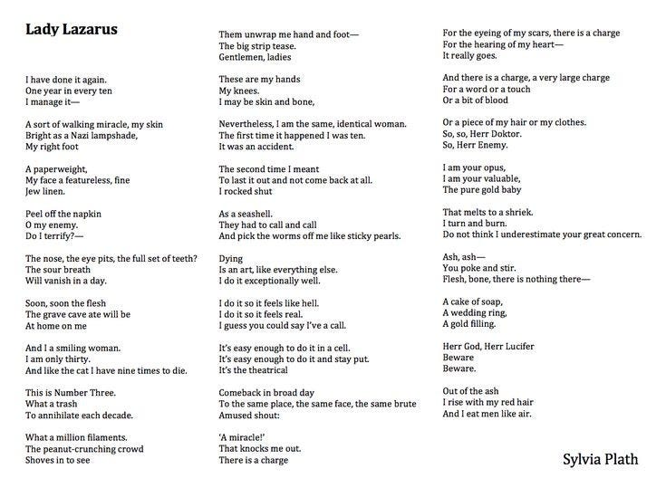 Lady Lazarus by Sylvia Plath. Introduction | by Palak | Medium