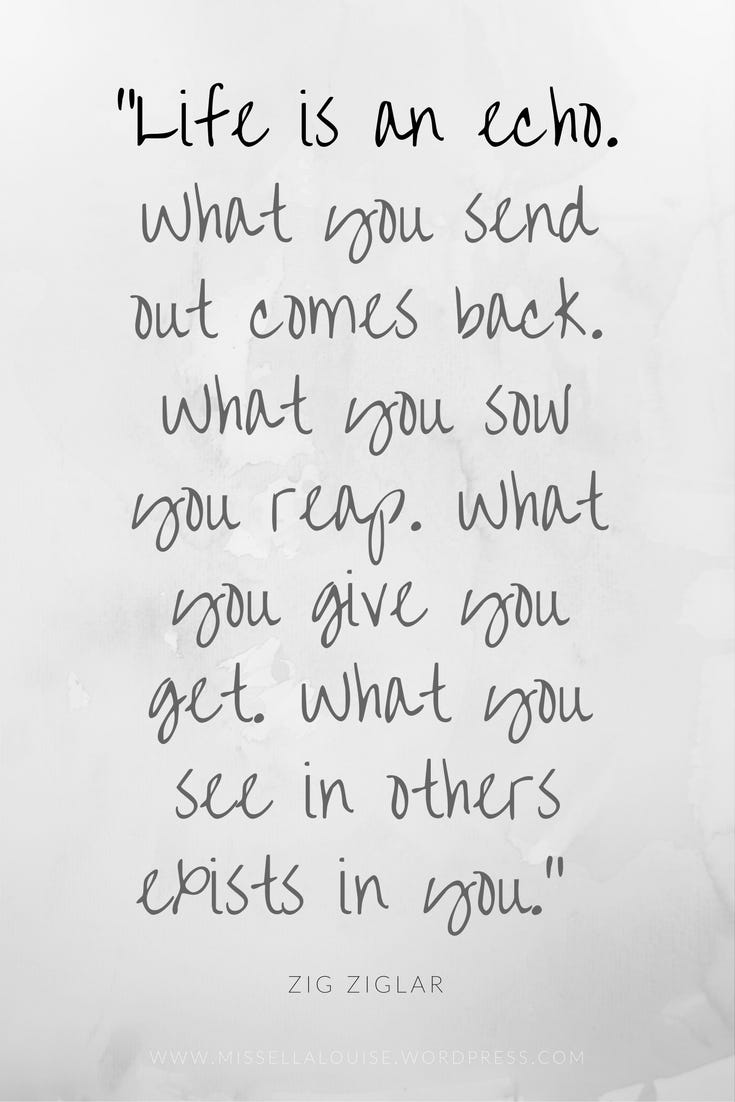 Life is an Echo. “Life is an echo. What you send out… | by ...