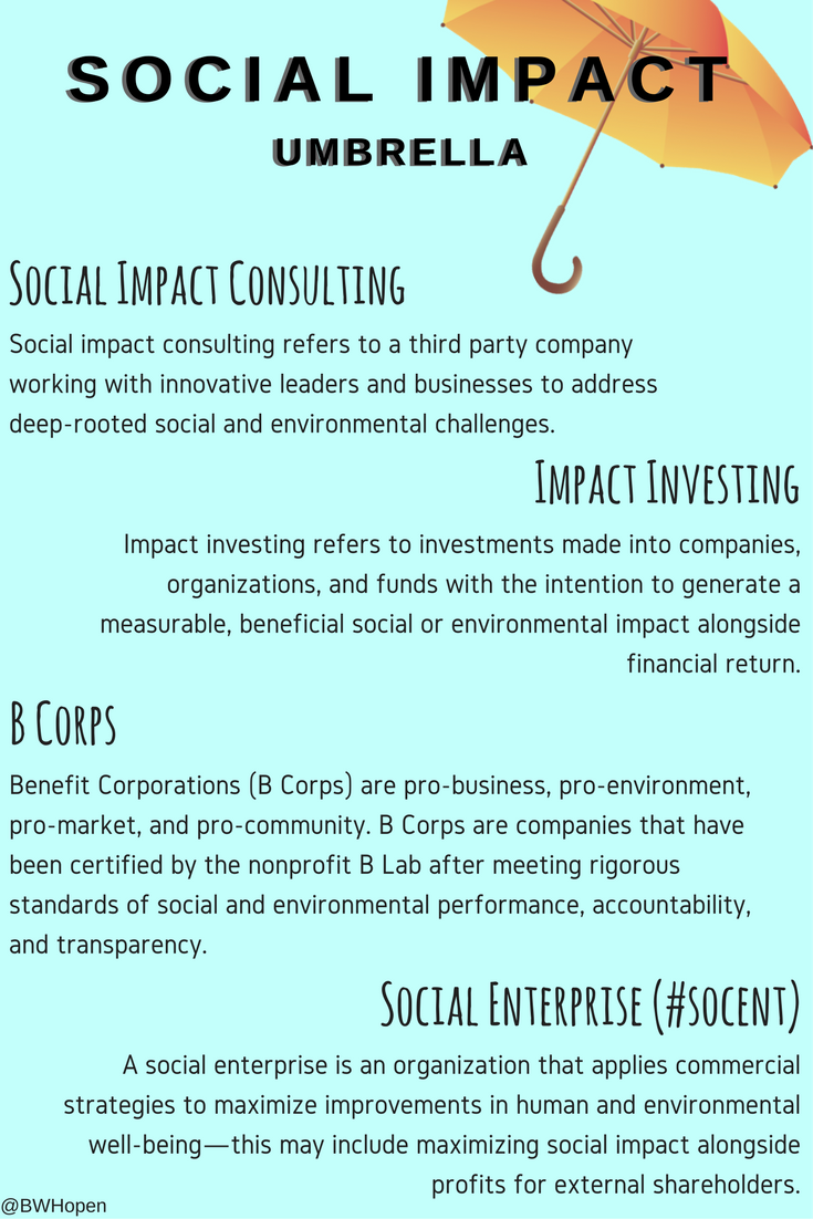 The Social Impact Umbrella | by Bernadette Hopen | Medium