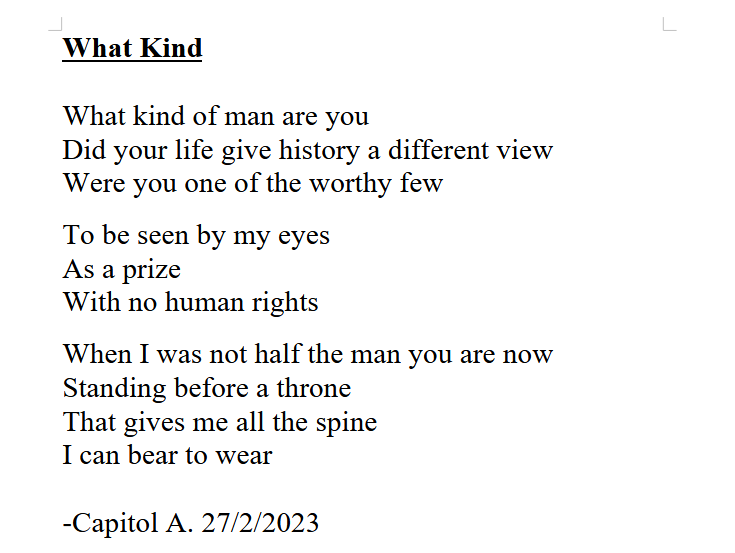 What Kind - Capitol A - Medium