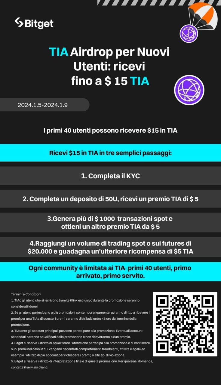 TIA LAUNCHPOOL It’s time for a new bitget launchpool we are ready to ...