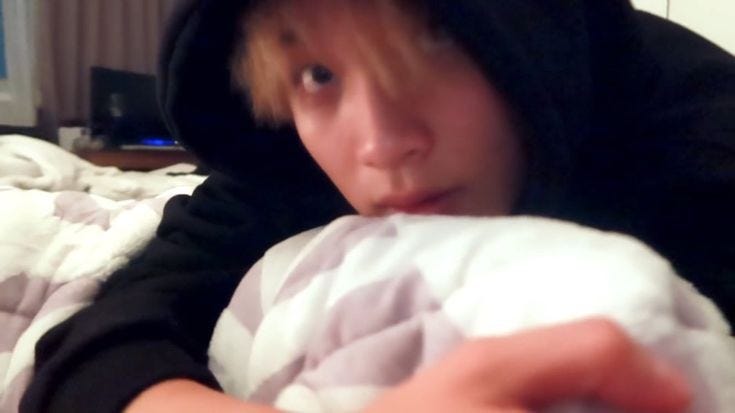 “Halo Kai, i can’t see your face.” Kai terkekeh kecil. “I’m messed up ...