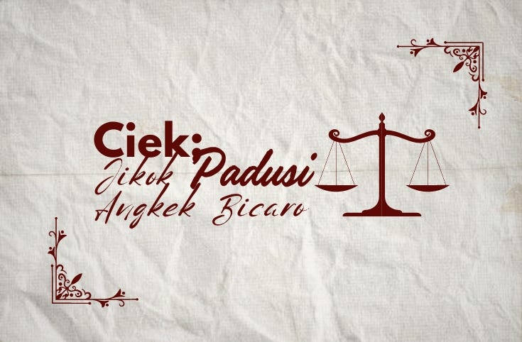 Ciek; Jikok Padusi Angkek Bicaro. “Sakali aia gadang, sakali tapian ...