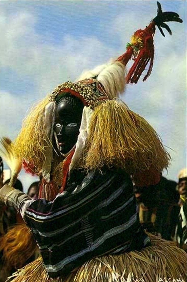 Egungun, meaning "powers concealed" or “dry bones (of ancestors),” is a ...