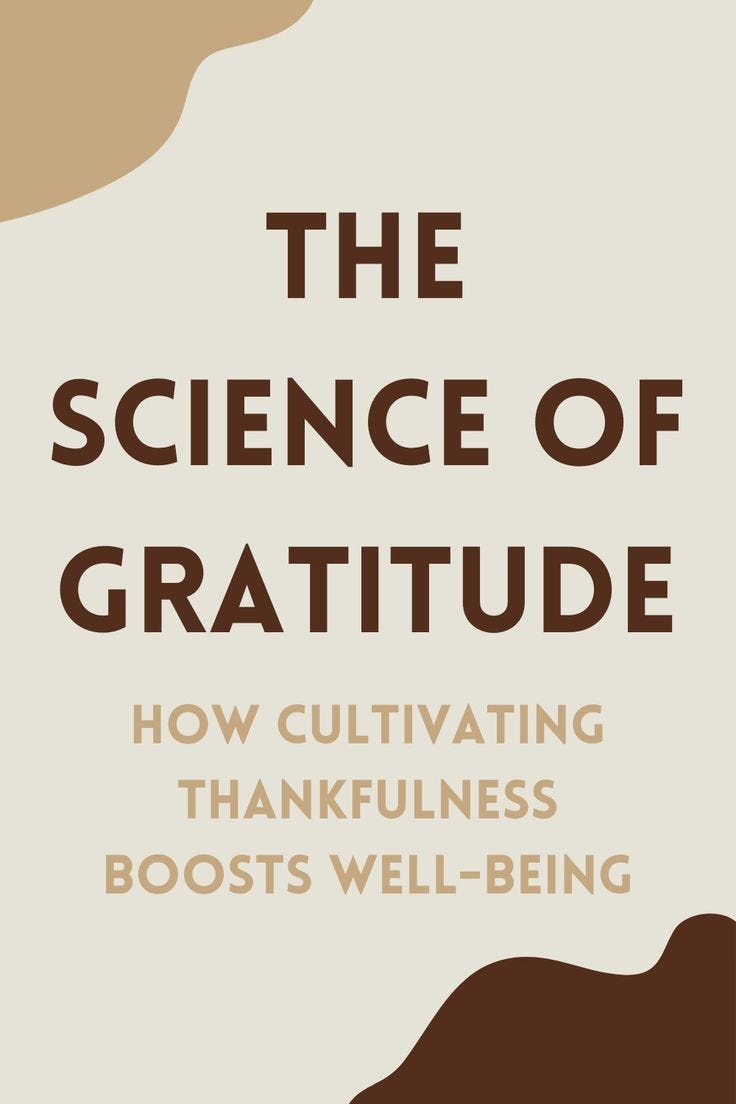 Stay tuned for the Science of gratitude that comes with appreciation to ...