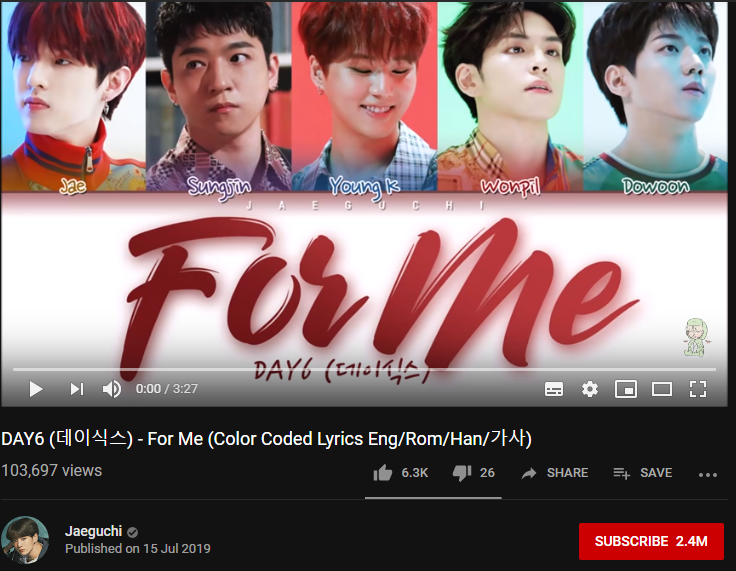 (Me)definisi(kan) Diri. Ngulik Lirik — For Me by Day6 | by AR. Arimdayu ...