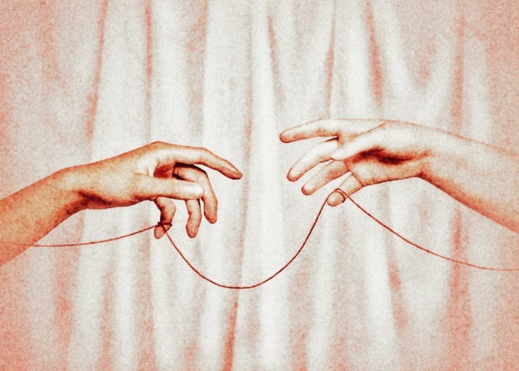 If the red string theory is real, I hope you’re at the other end of ...